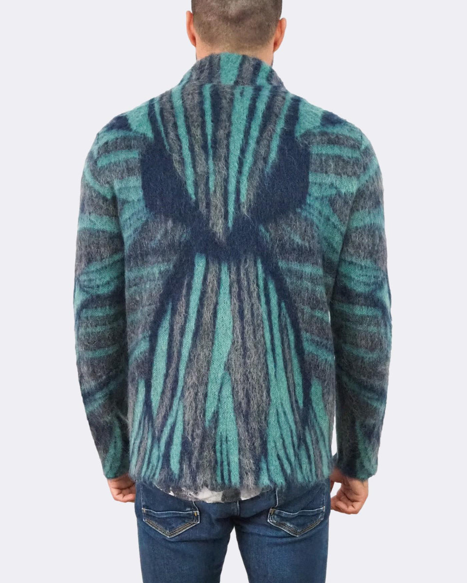 Men´s Emporio Armani Mohair Turquoise Sweater Large – atemporali